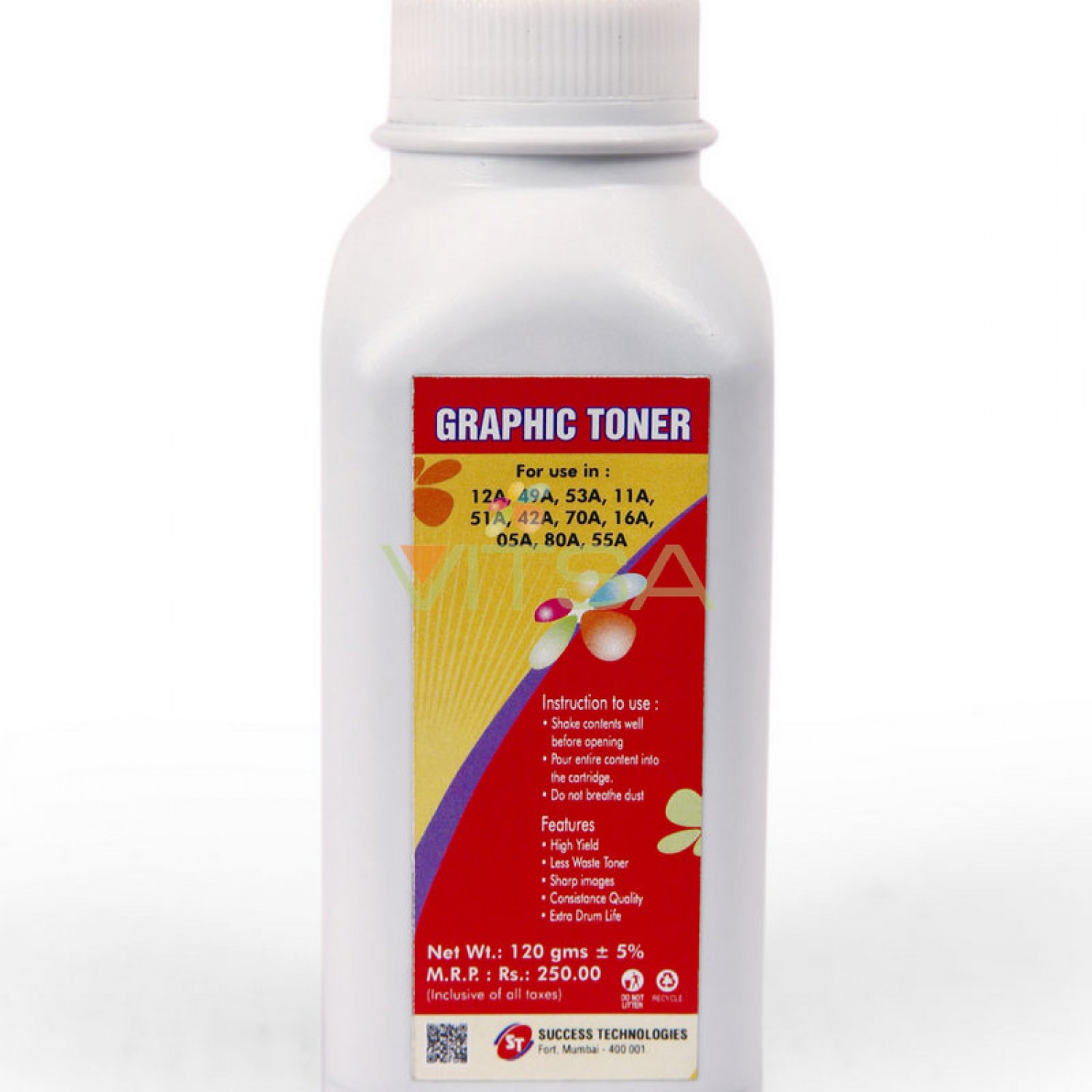 Graphic Toner Powder for Use in 12A, 49A, 53A ,11A ,51A, 42A, 70A, 16A ...